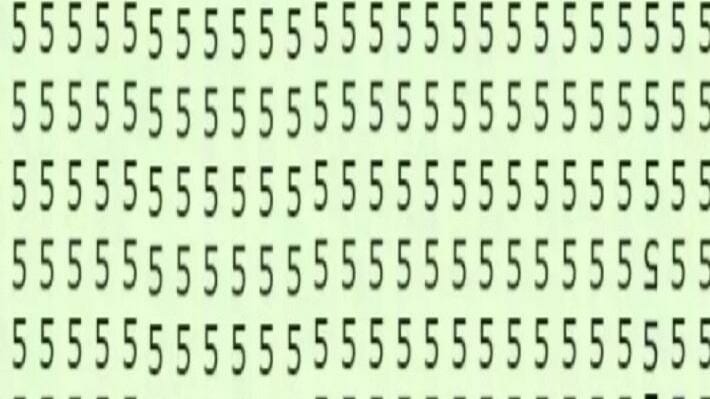 तस्वीर में उल्टा लिखा है '5', क्या आप 10 सेकेंड में ढूंढ लेंगे?