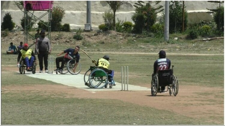 Divyang Cricket Cup In Mount Abu Players Sitting On Wheelchairs Hit ...