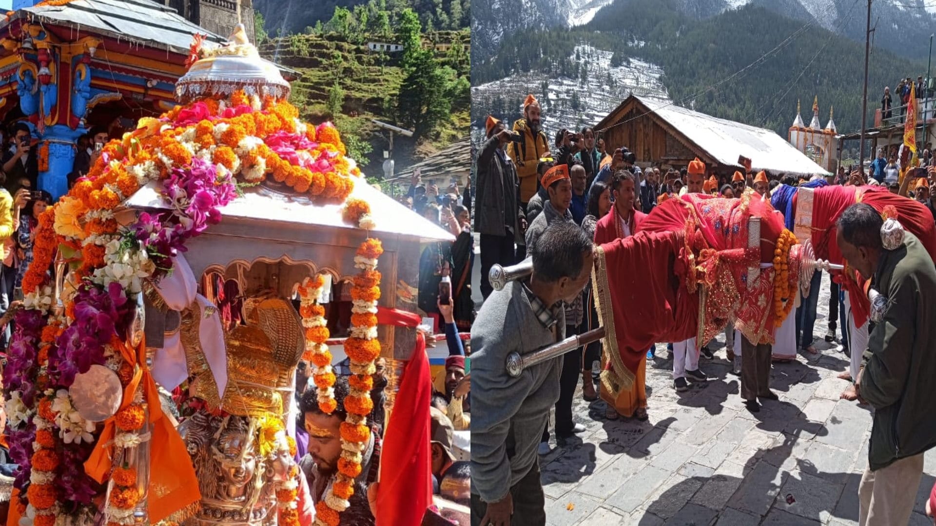 Kedarnath Dham Gangotri Dham Baba Kedar Maa Ganga Doli Left For Their ...
