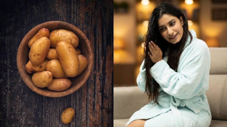Hair Care How To Use Potato For Hair Care Potato Hair Mask In Hindi ...