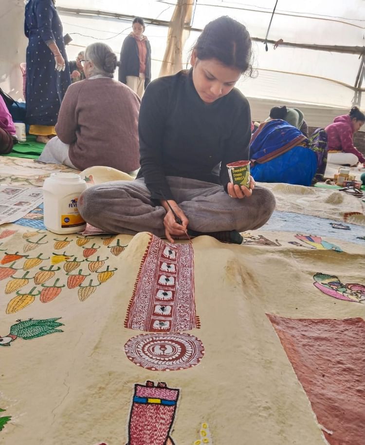 Amar Ujala Samvad 2023 Hemlata Aipan Art Painting On Walls Of New Parliament House Will Now Be ...