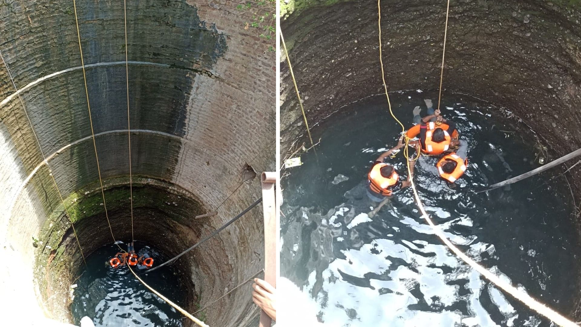 Young Man Fell Into A Well Filled With 100 Feet Deep Water, The Sdrf Team Tied A Rope And Pulled ...