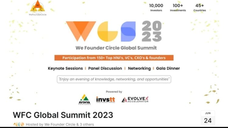 We Founder Global Summit 2023 At Bengaluru On 24th June Know All ...