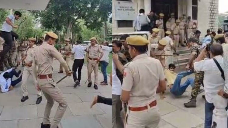 Rajasthan University Lathi Charge On Students During Syndicate Meeting ...