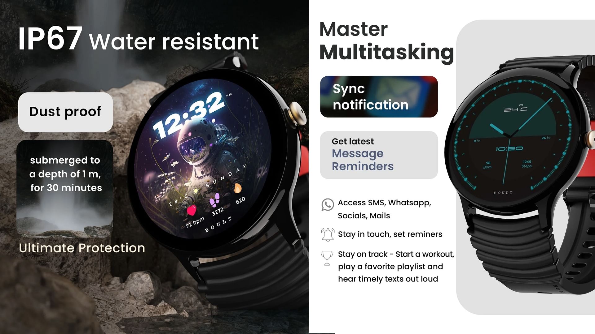 Boult Striker Plus Smartwatch Launched In India Hd Display And ...
