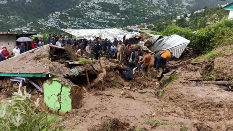 Himachal Rain: Landslide Hit House In Kumarsain Shimla Husband Wife And Son Killed - Amar Ujala ...