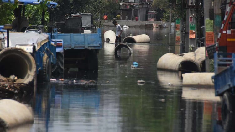 Ludhiana News:एक दिन में छह इंच बढ़ा बुड्ढा नाले का पानी, बाढ़ से ...