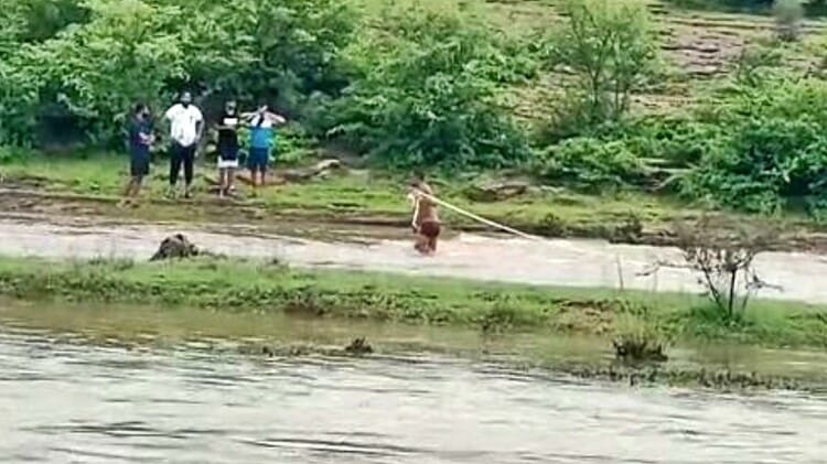 Four Youths Came To Visit Damoh Waterfall Trapped In Strong Current Of ...