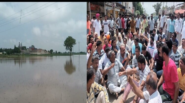 Fatehabad: गांव रजाबाद में रंगोई नाले में कटाव, जाखल की मास्टर कॉलोनी ...
