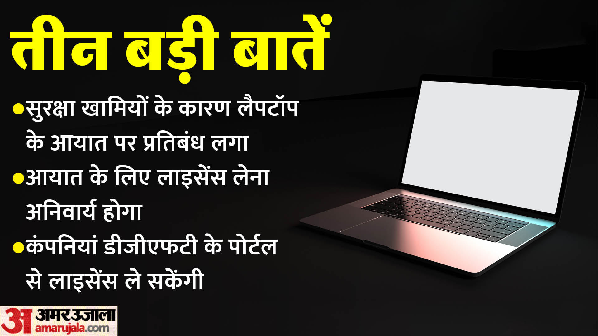 Ban On Import Of Laptops Imposed Due To Security Loopholes License Will ...