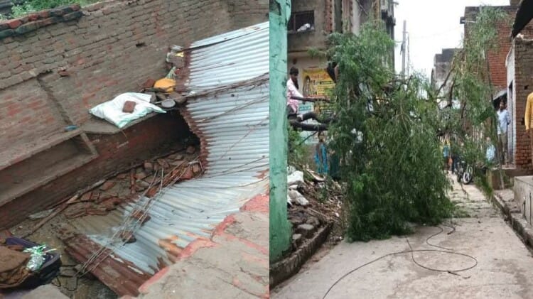 Etah News:बारिश से धराशायी हुए कई घर, मलबे में दबकर किशोर की मौत, दहशत ...