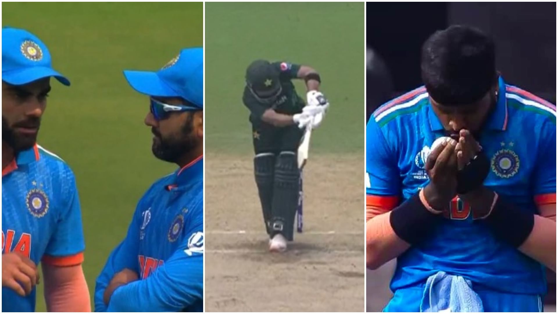 Wc 2023, Ind Vs Pak: Hardik Pandya Talking To Ball, Send-off To Imam; Virat Kohli Rohit Planning ...