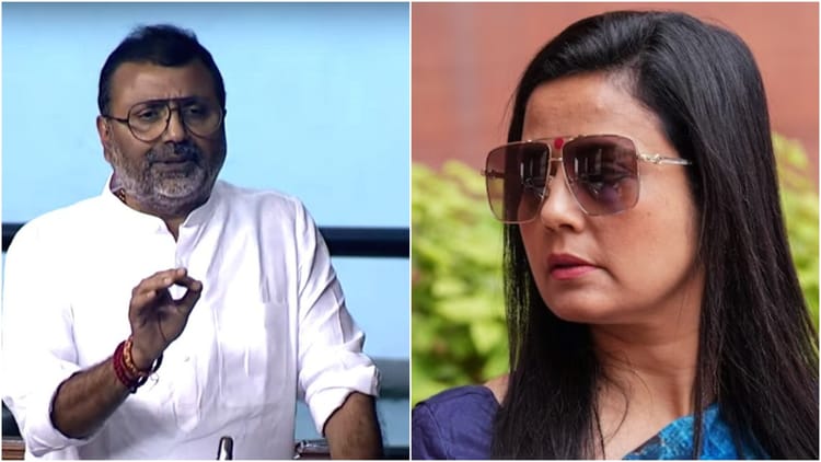 Nishikant Dubey Mocks Mahua Moitra, Calls Her 'dubai Didi' Over Cross Examination Demand - Amar ...