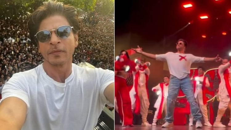 Jawan Fame Shah Rukh Khan Dances His Heart Out To Jhoome Jo Pathaan And Not Ramaiya Vastavaiya ...