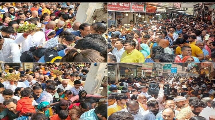 Banke Bihari Temple Crowd Of Visitors Gathered For Darshan After Diwali ...