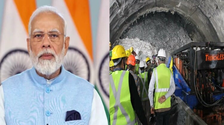 Uttarkashi Tunnel News: Cm Dhami Informed Pm Modi About Obstruction In Rescue Operation Tunnel ...