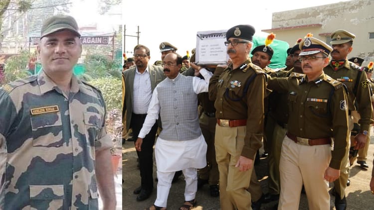 शहीद जवान को नमन:आईईडी ब्लास्ट में शहीद गाजीपुर के बीएसएफ जवान का ...