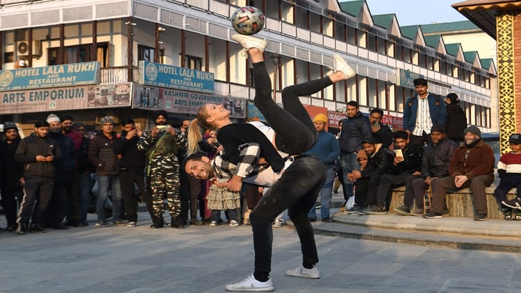 Freestyle Footballer Patrick Bauer And Aguska Showcased Football ...