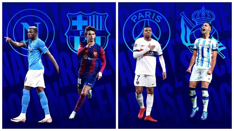 Ucl Draw Barcelona Vs Napoli Match In Champions League Round-16 Easy Draw For Mbappe Psg Check ...