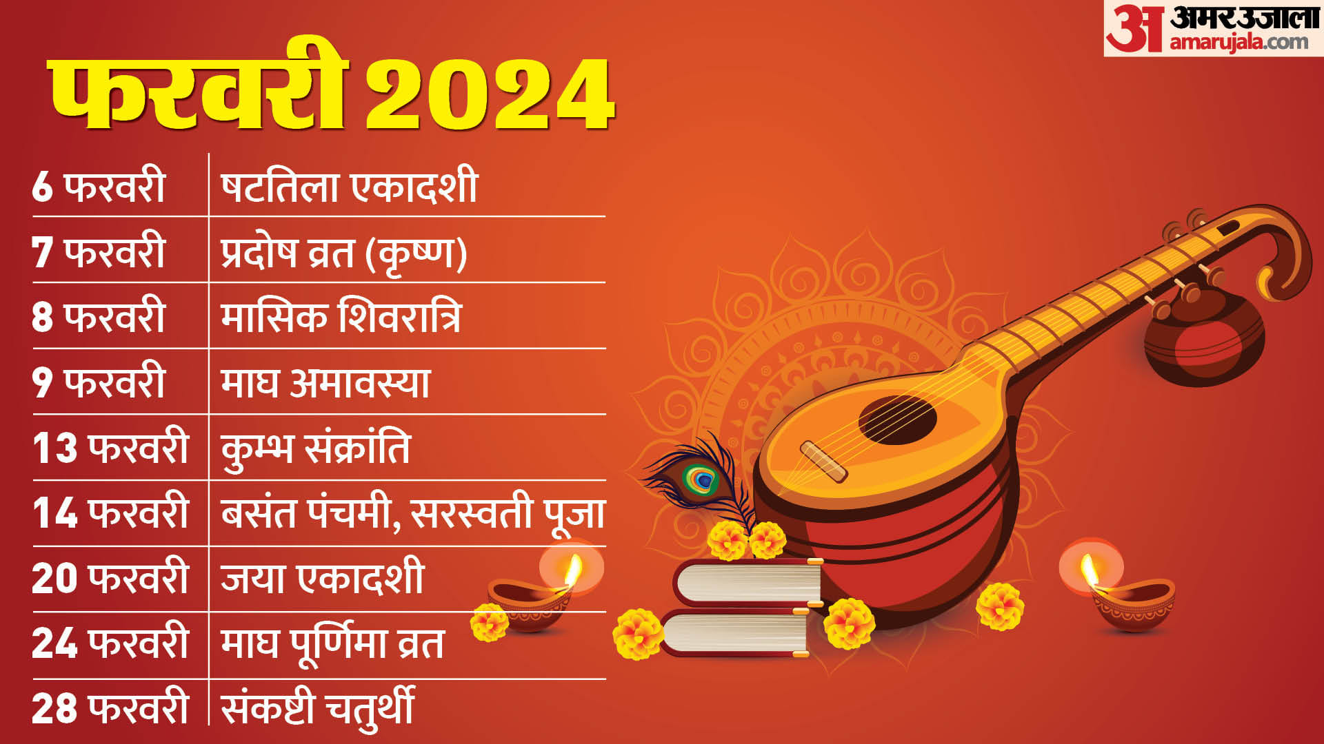Calendar 2024 :साल 2024 के व्रत-त्योहार की तारीखें, होली से लेकर ...