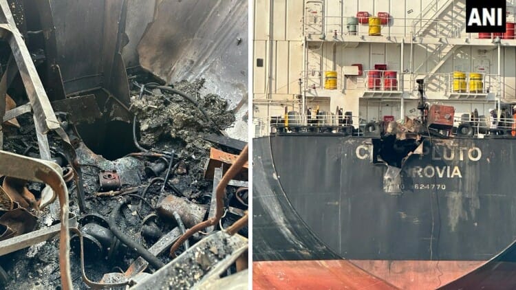 Attacked Merchant Ship Mv Chem Pluto Arrived Mumbai Port, Indian Navy ...