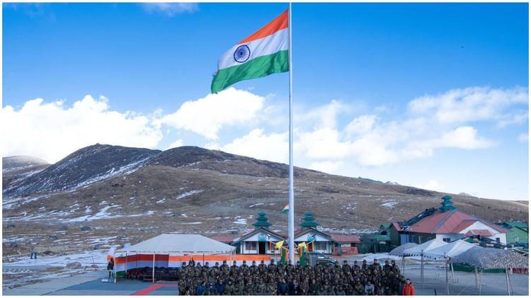 Bjp Mla Tsering Tashi Hoisted A 73 Feet High-mast National Flag In ...