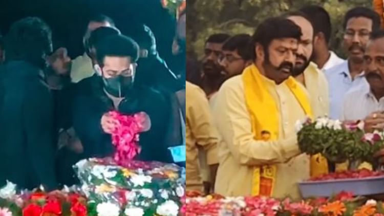 Death Anniversary Of Nt Rama Rao Junior Ntr And Nandamuri Balakrishna Paid Tribute At Ntr Ghat ...