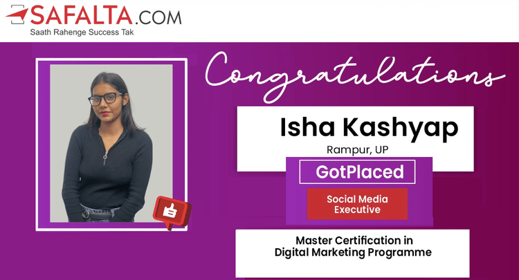 Success Story: Rampur's Isha Got Her First Job From Safalta's Digital Marketing Course - Amar ...