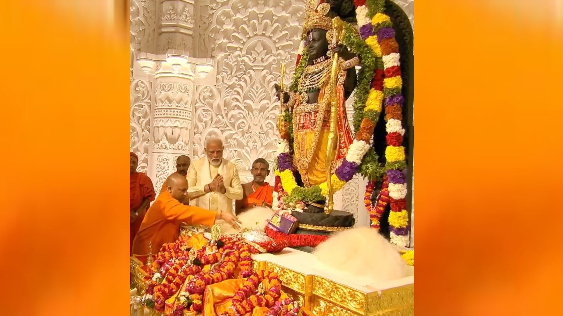 Ayodhya Ram Temple: Cm Yogi Adityanath Posts Pic While Offering Prayer ...