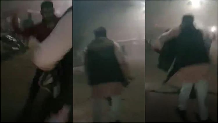 Up:पुलिस ने भाजपा नेता को लाठी से पीटा..., जानें क्या थी वजह; वीडियो ...