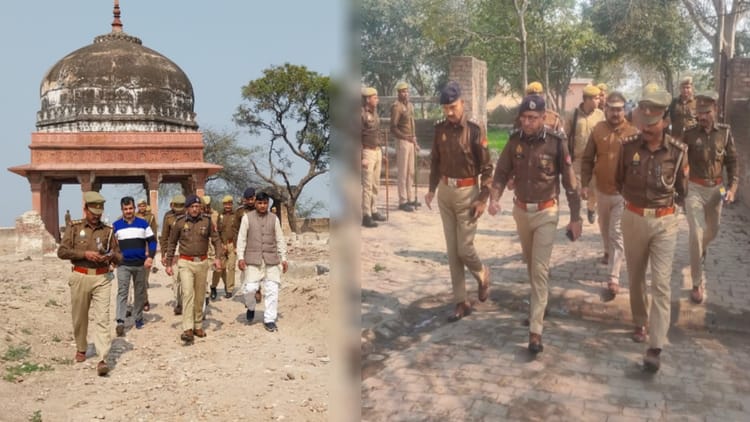 Up: Ig Meerut Nachiketa Jha Reaches The Historical Lakshagraha Mound To ...