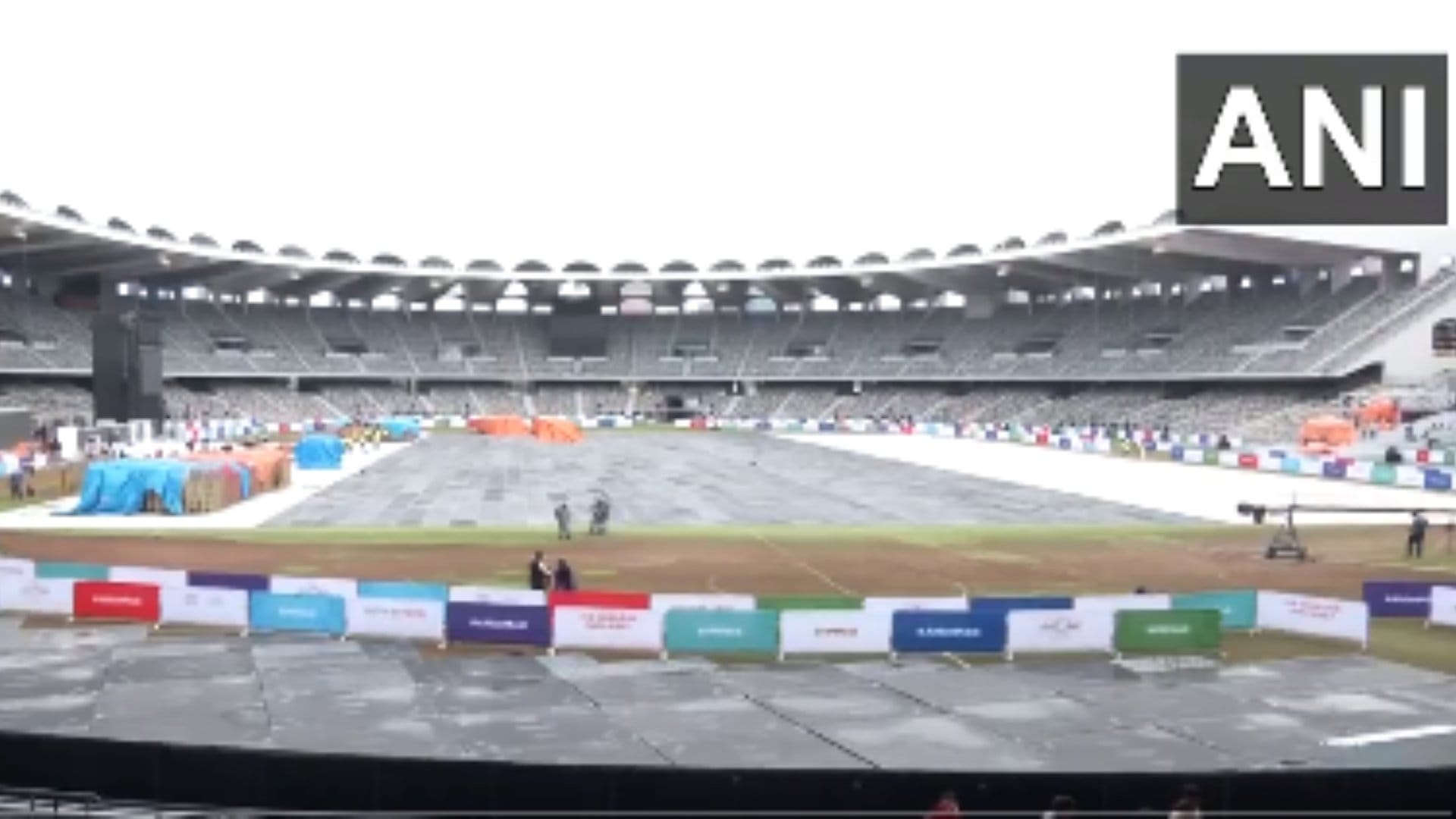 Ahlan Modi Outside Visuals Of The Zayed Sports City Stadium In Abu ...