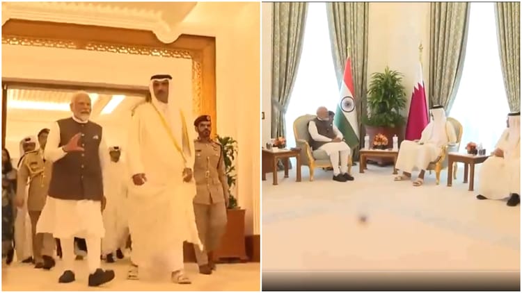 Pm Narendra Modi In Qatar Live News And Updates Meet Emir Sheikh Tamim ...
