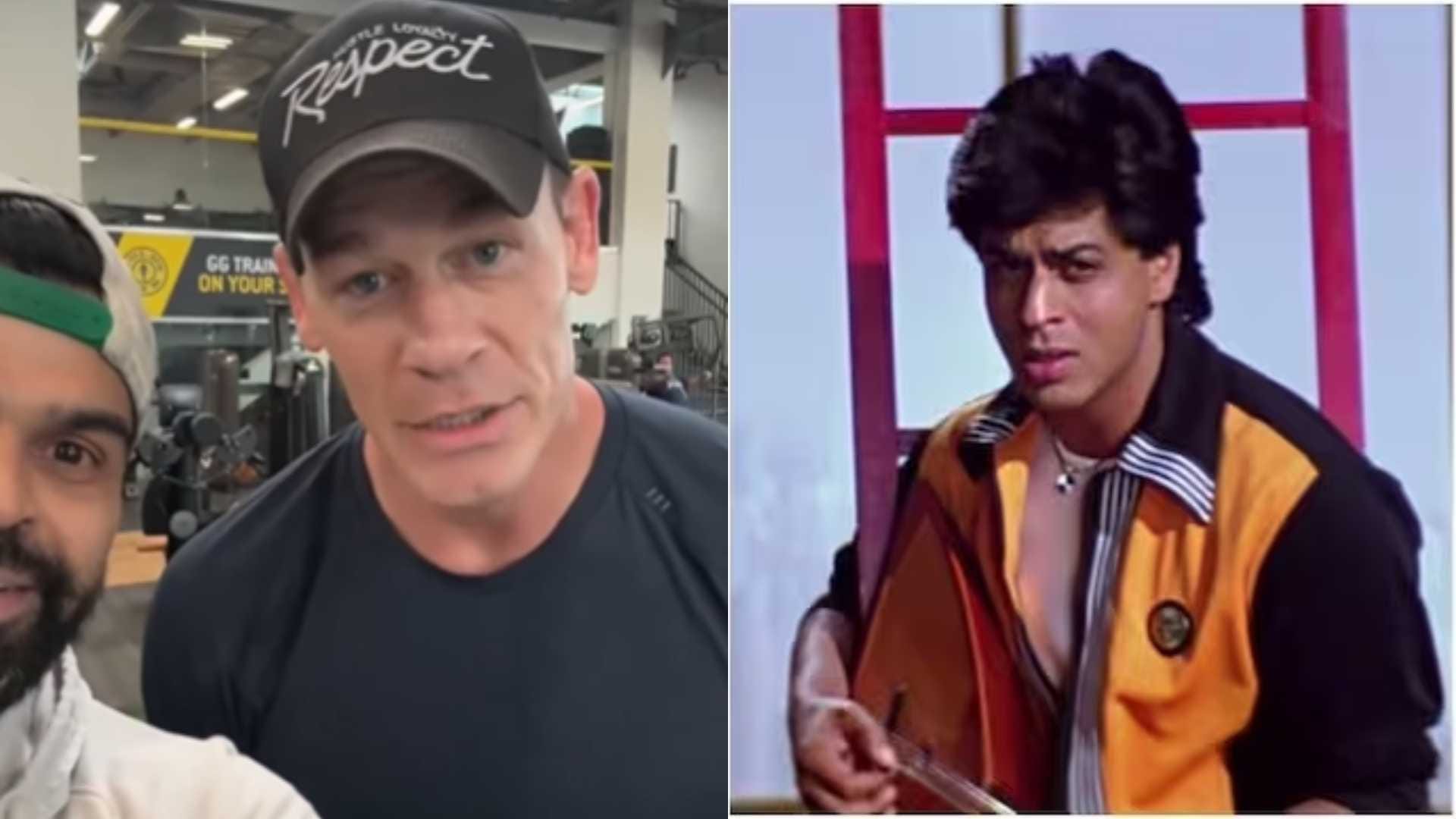 Srk React On John Cena Video Of Singing Bholi Si Surat From Film Dil To ...