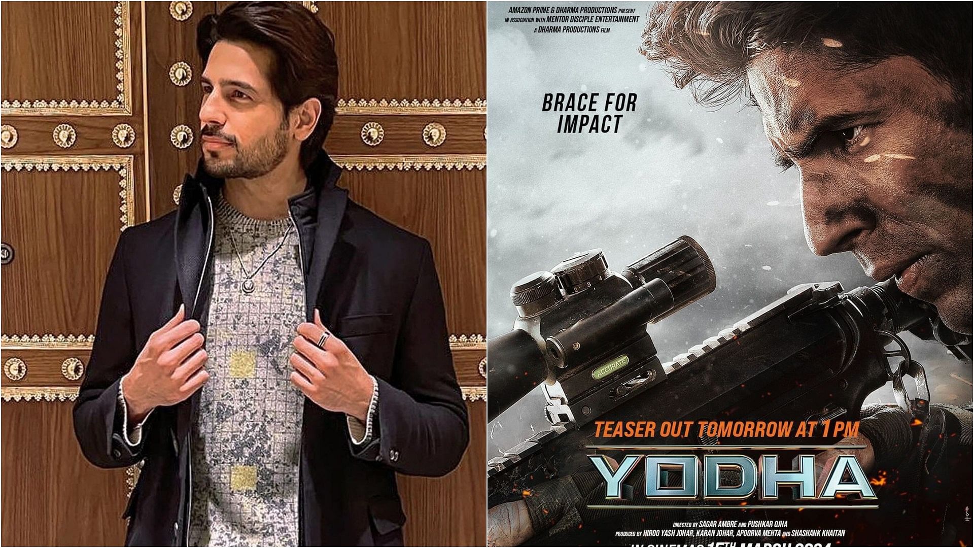 New Poster Released Of Bollywood Actor Sidharth Malhotra Upcoming Movie