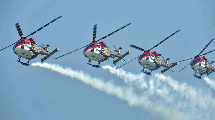 Iaf's Sarang Helicopter Display Team Working Hard For Aerobatics ...