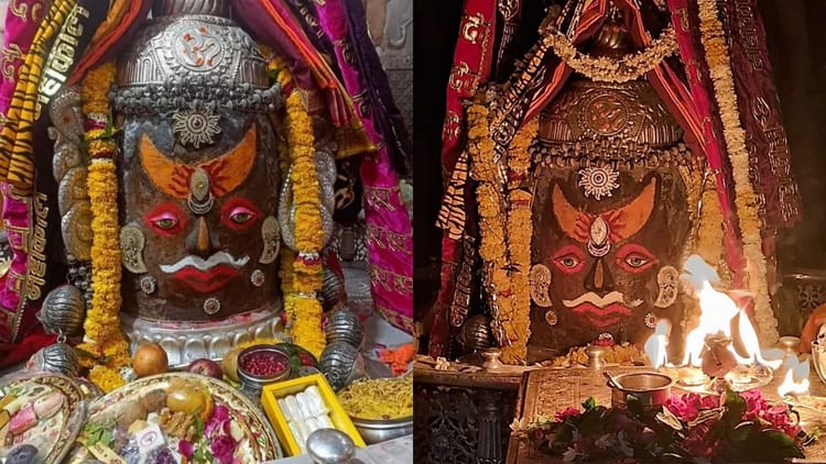 Baba Mahakal Ujjain Baba Mahakal Decorated With Ashes Of Mahashtami Sun ...
