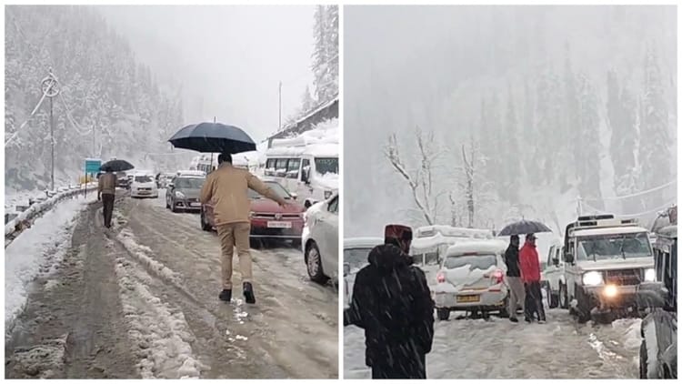 Snowfall In Himachal:अटल टनल में बर्फबारी के बीच फंसे एक हजार से अधिक ...