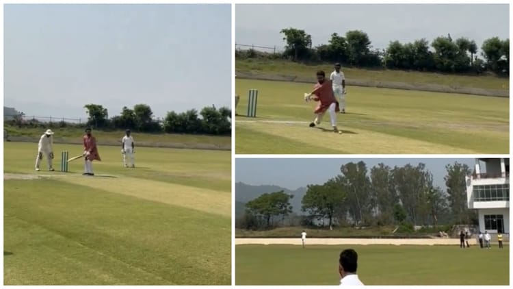 Anurag Thakur Playing Cricket In Luhnu Ground Bilaspur Himachal - Amar ...
