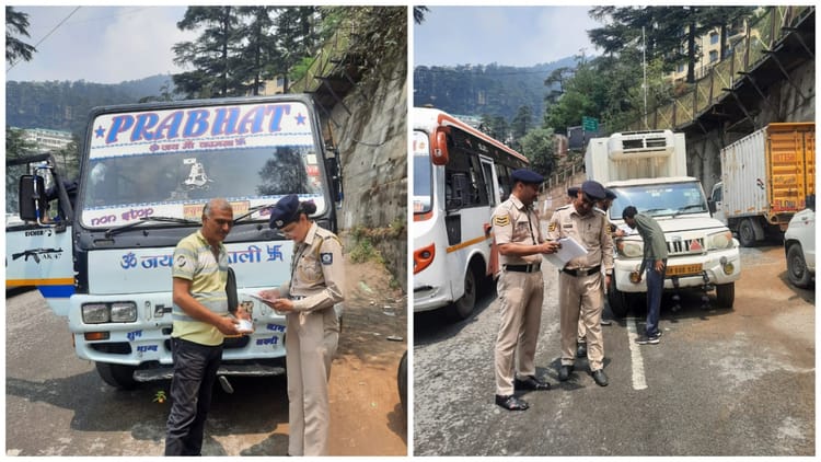 Challan Of 42 Vehicles In Khalini And Chakkar 35 Thousand Fine - Amar ...