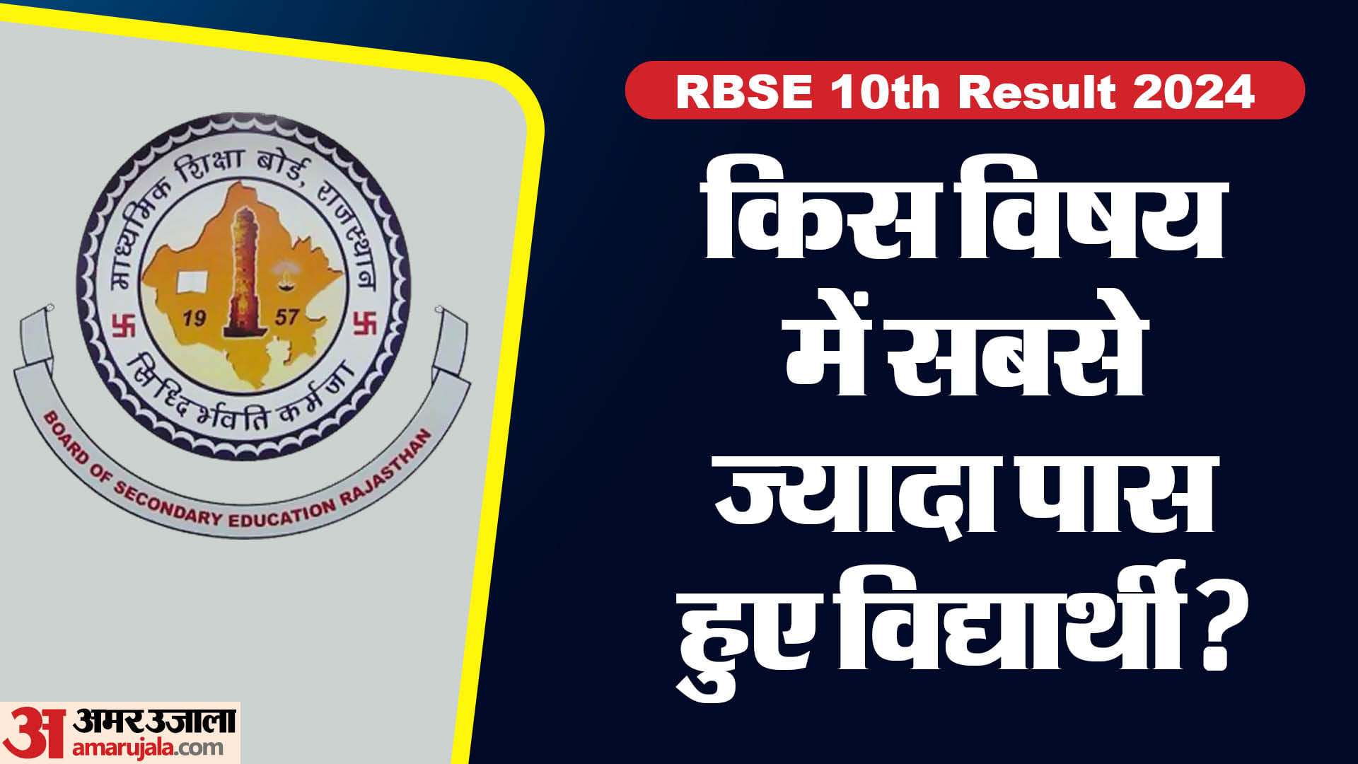 Rbse 10th Result 2024:विषय-वार कैसा रहा प्रदर्शन, किस सब्जेक्ट में सबसे ...