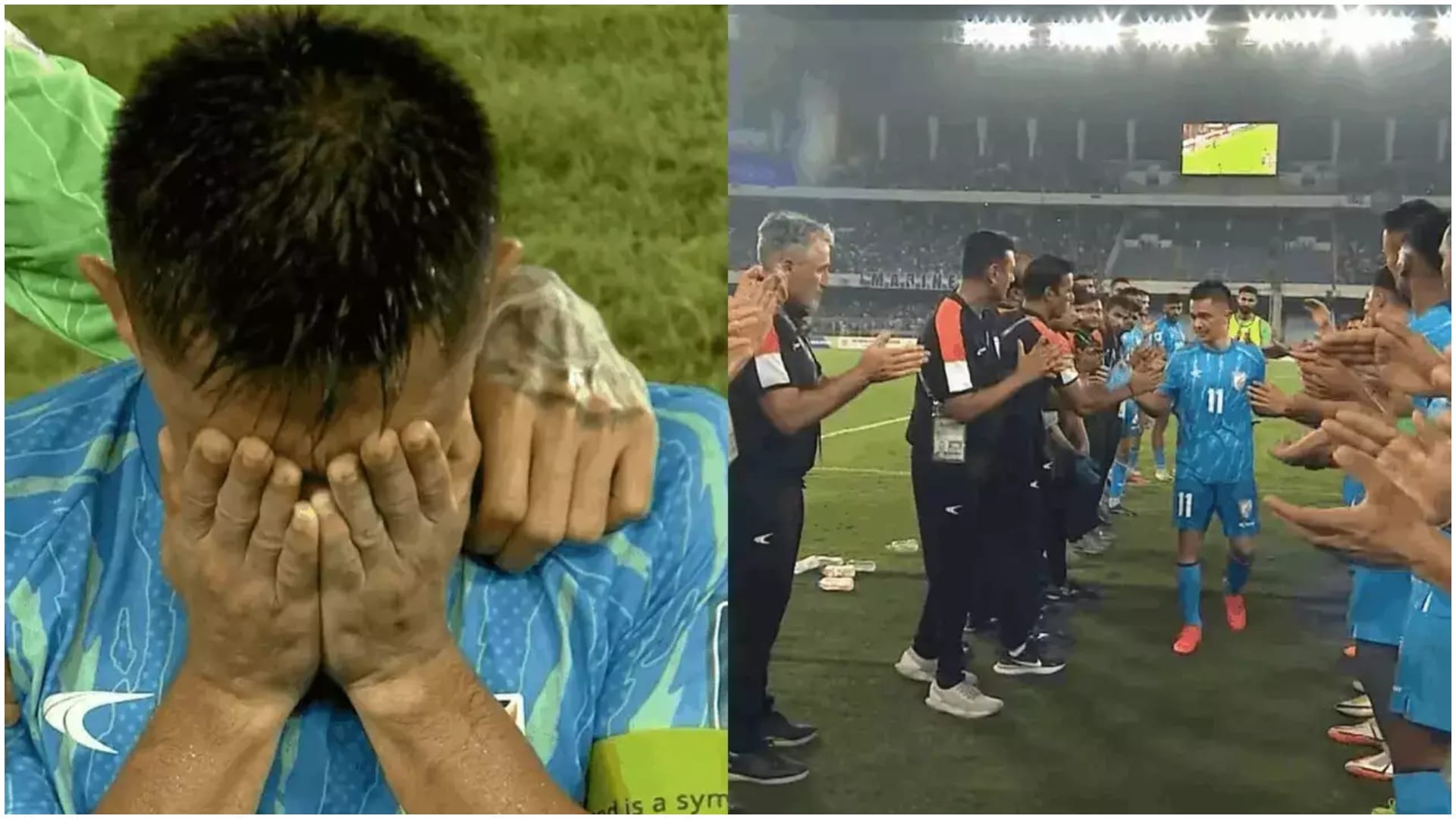 Sunil Chhetri:छेत्री की आंसुओं से विदाई, मैच के बाद फूट-फूटकर रोए ...