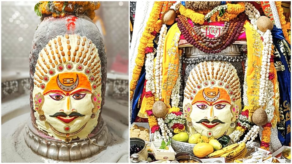 Ujjain:एकम की भस्मारती में मालाओं से सजे बाबा महाकाल, रुद्राक्ष, मखाने ...
