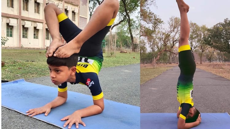 Yoga Day:12 साल के रुद्र 150 से अधिक योगासन कर दुनिया को दे रहे निरोग ...