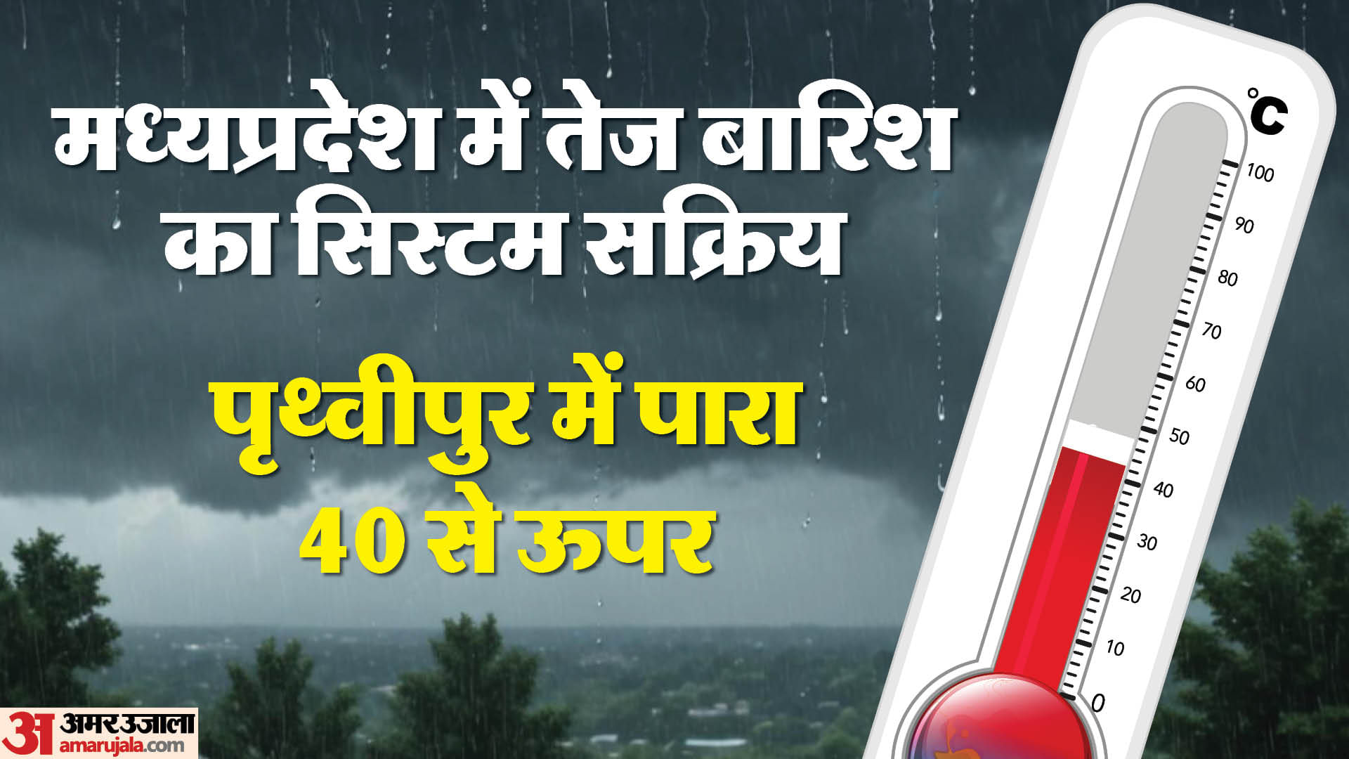 Mp Weather Strong Rain System Active In Madhya Pradesh Temperature In Prithvipur Was 43.5 ...