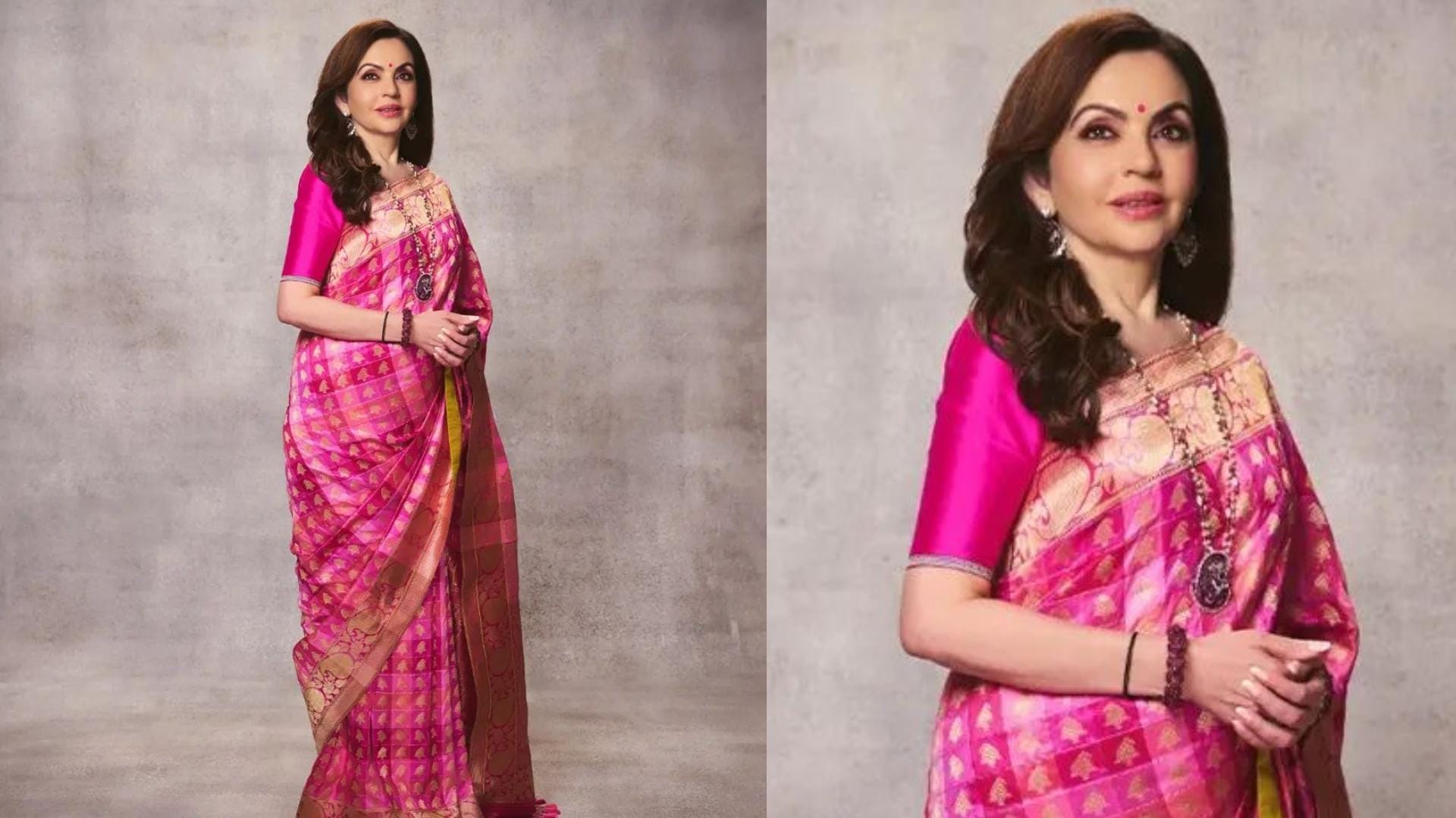 Mukesh Ambani Wife Nita Ambani Pink Saree Collection - Amar Ujala Hindi ...