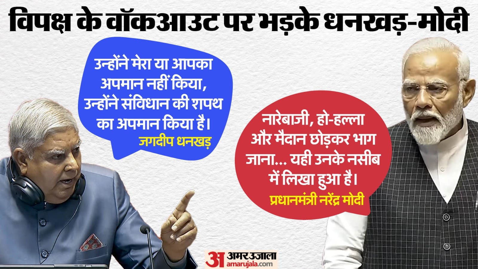 Pm Modi:प्रधानमंत्री के भाषण के दौरान विपक्ष का राज्यसभा से वॉकआउट ...