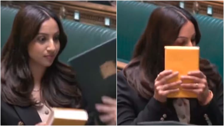 Indian-origin Uk Mp Shivani Raja Takes Oath On Bhagavad Gita - Amar ...