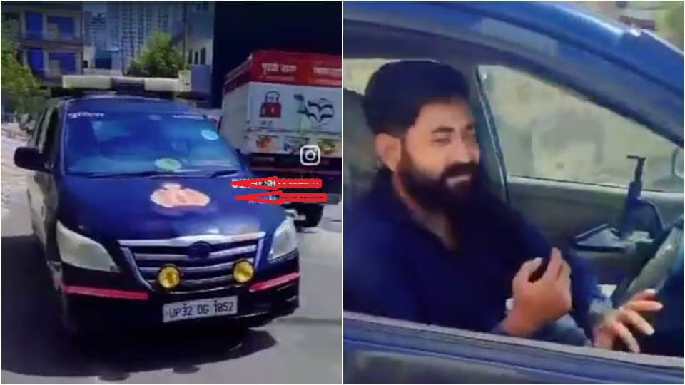 Noida:ओयो होटल के मैनेजर ने पीआरवी पर बैठकर बनाई रील, वीडियो वायरल होने ...