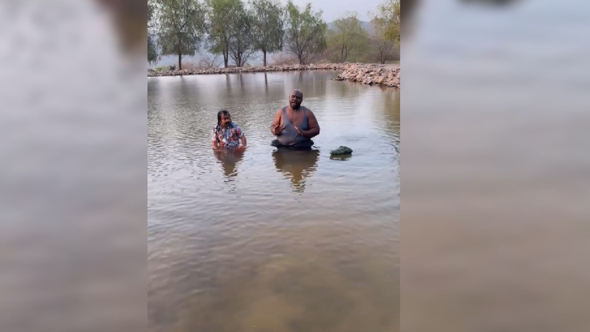 Crocodile Prank Video Friends Bathing In River While Fake Alligator ...